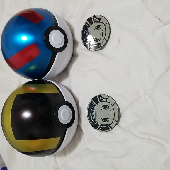 Pokemon | Toys | 2 Pokemon Tin Containers One Black And Gold And One ...